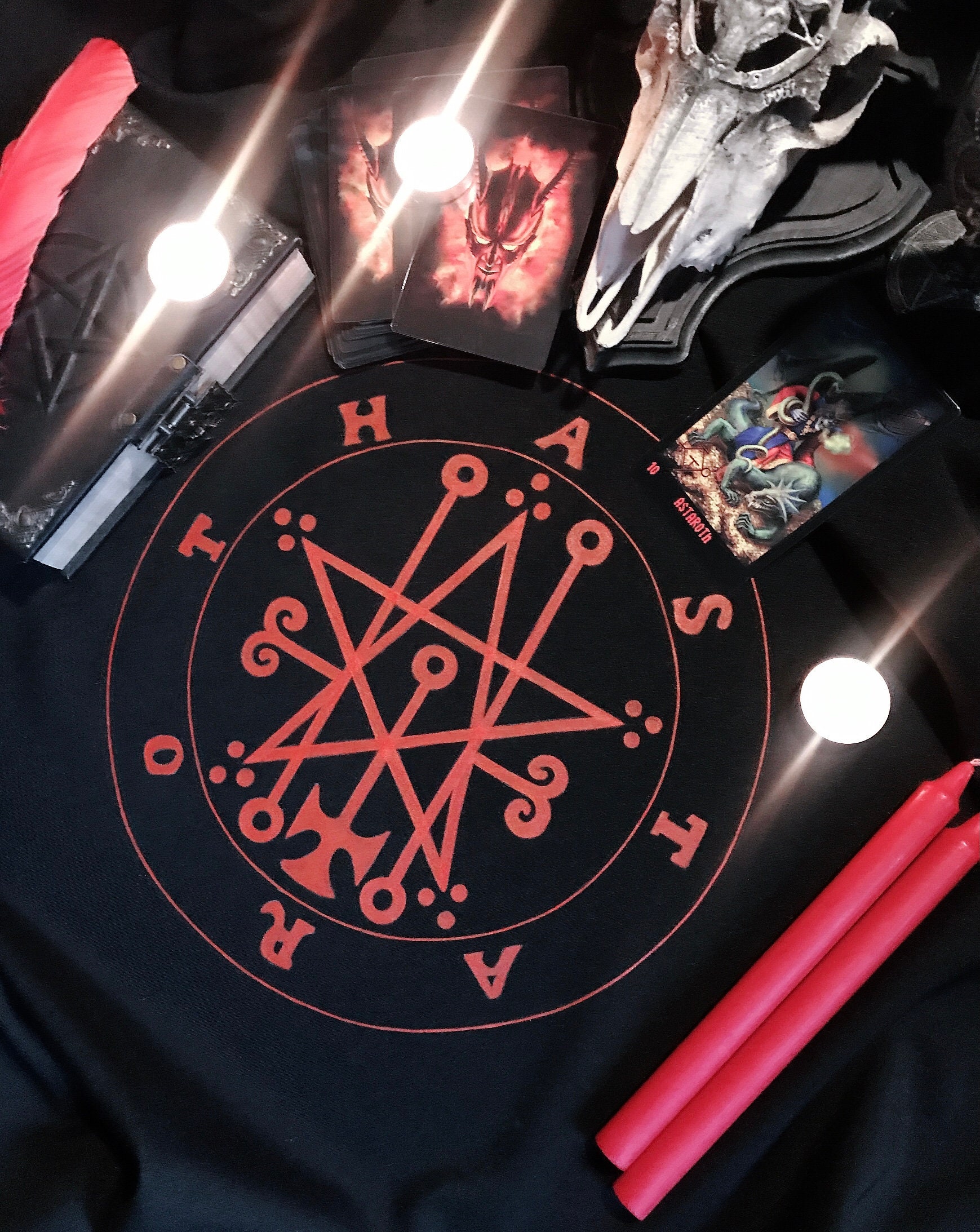 Astaroth Tablecloth Goetia Demon Sigil Occult Altar Altar - Etsy