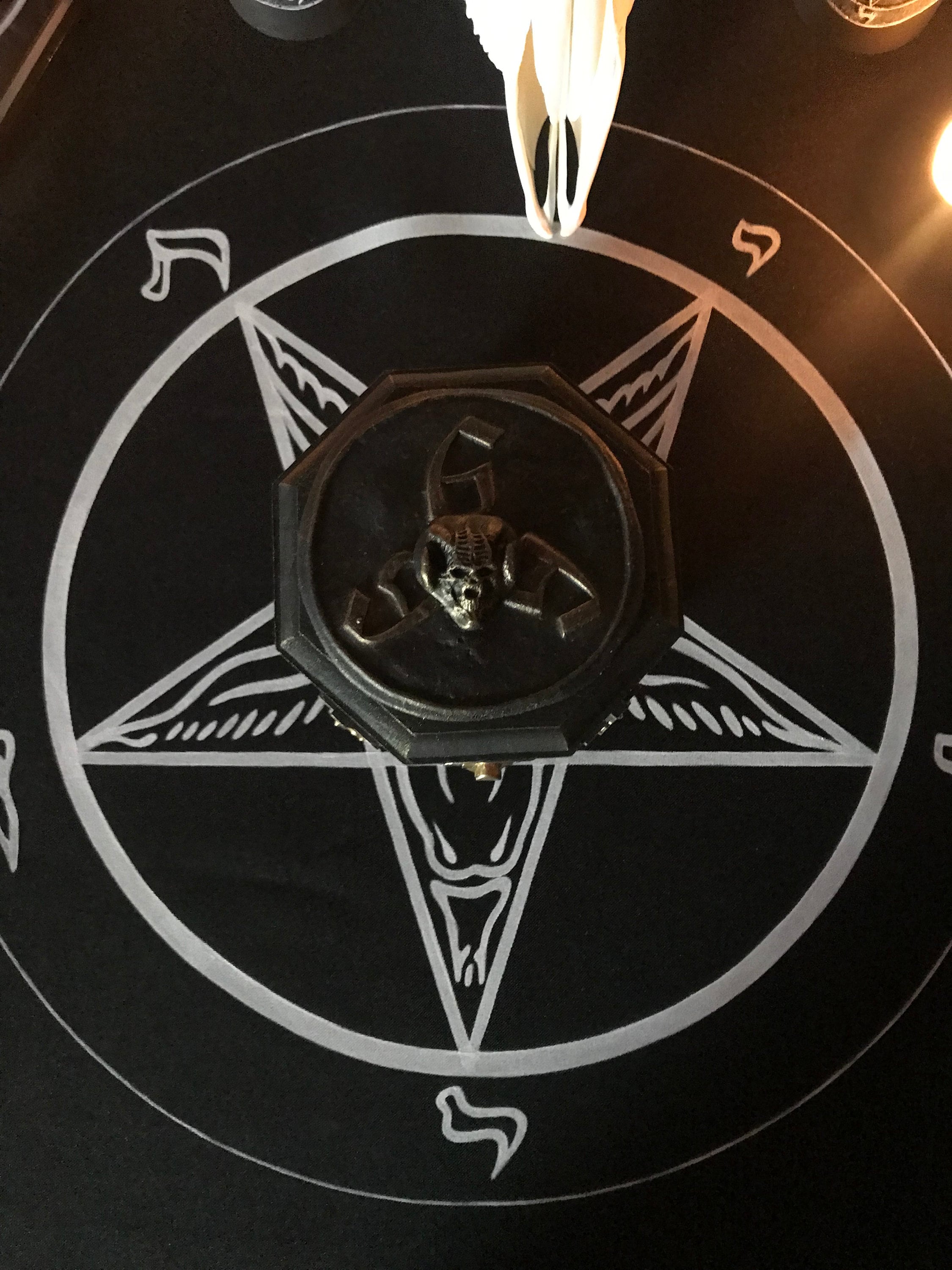 Satan Wooden Box 666 Inverted Cross Satan Altar Home Decor | Etsy