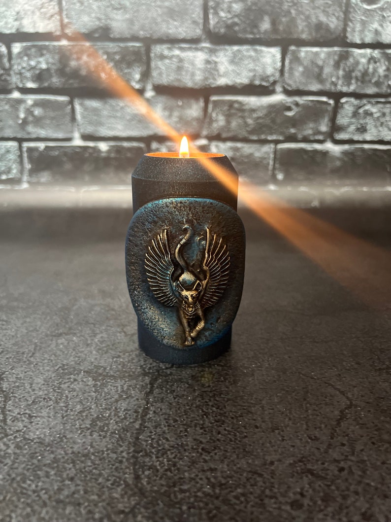 Bastet Cat Goddess Egyptian Altar Ritual Candlestick - Etsy