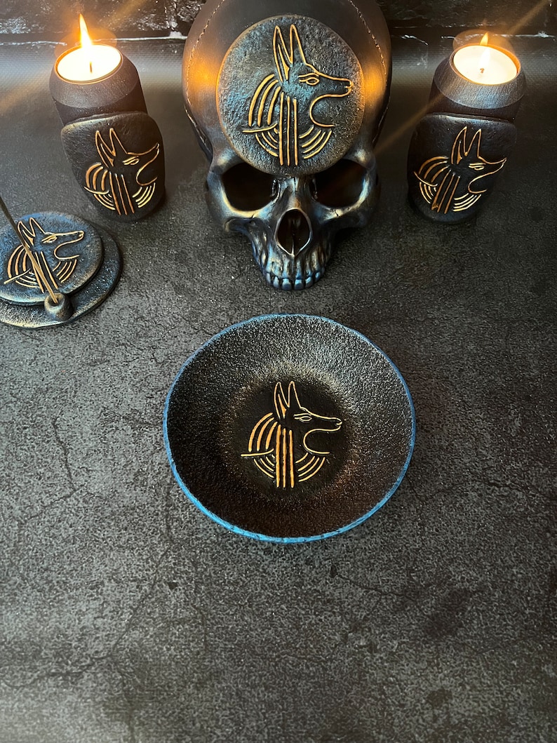 Anubis Egyptian God Altar Plate - Etsy
