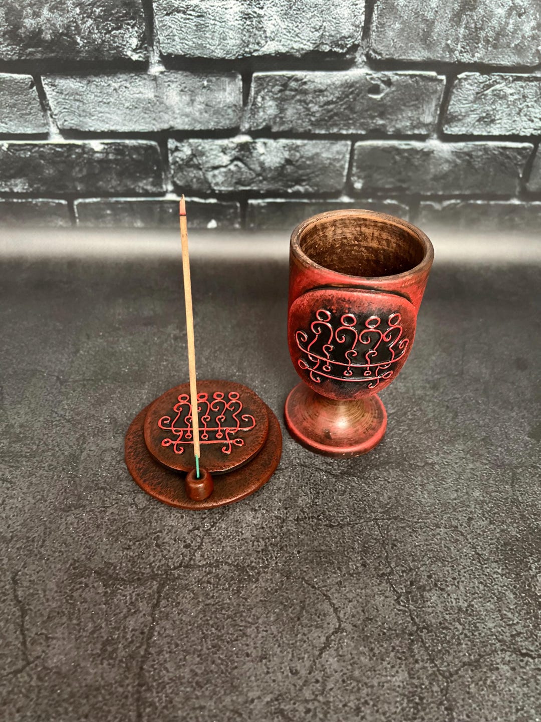 Paimon SET Ars Goetia Demon Sigil Altar Cup Incense Holder Lesser Key ...