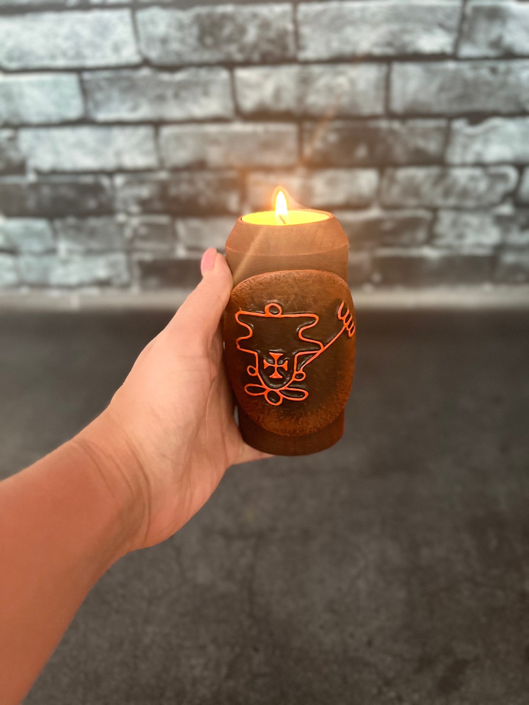 Purson Demon Sigil Goetia Altar Ritual Candlestick Lesser Key Solomon ...