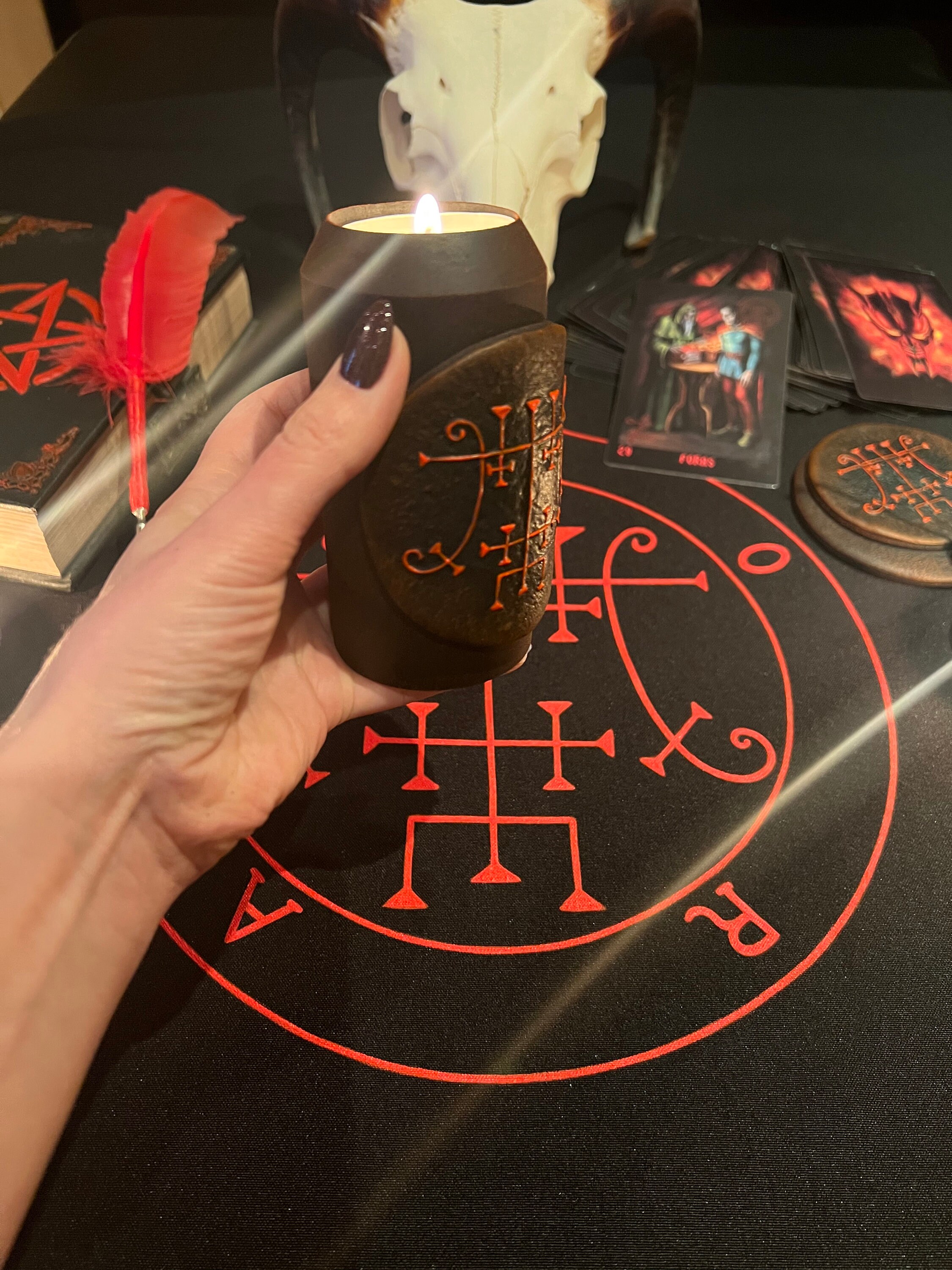 Foras Candlestick Goetia Demon Sigil Altar Tool Occult Altar - Etsy
