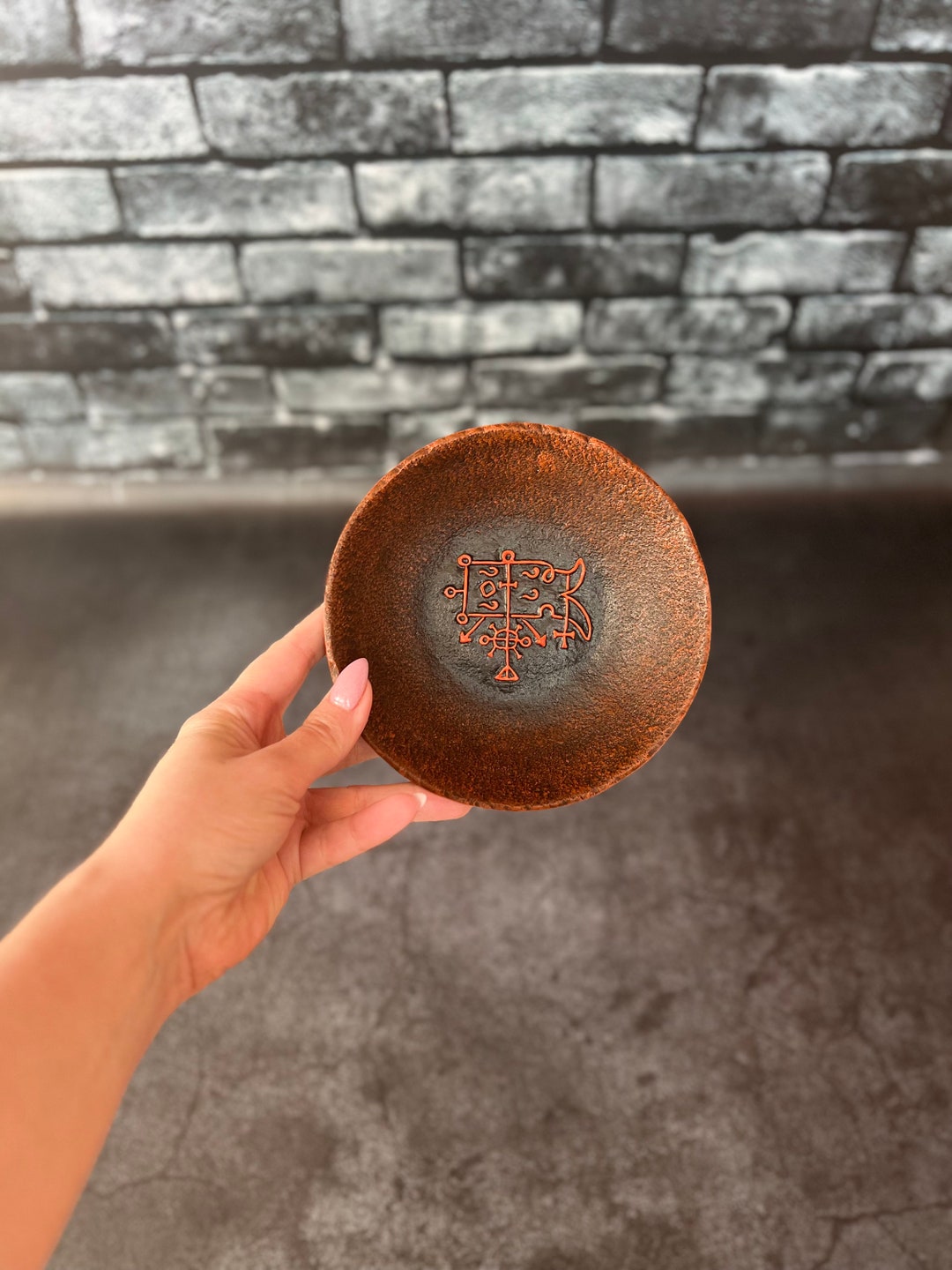 Camio Offering Bowl Goetia Demons Plate Ritual Altar Solomon Demonology ...