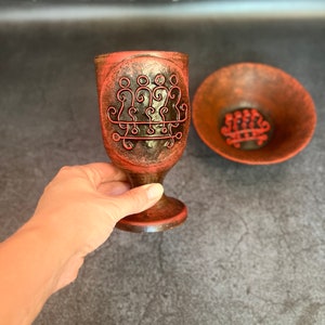 Paimon SET Ars Goetia Demon Sigil Offering Bowl Altar Cup Goblet Plate ...