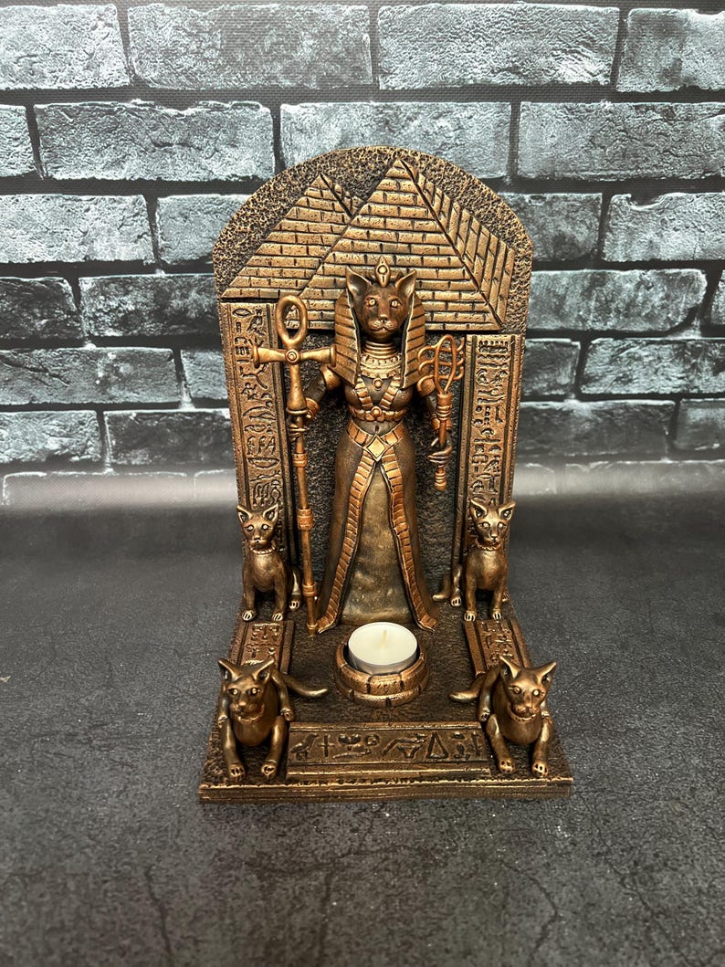 Bastet Cat Goddess Egyptian Altar Ritual Statue - Etsy