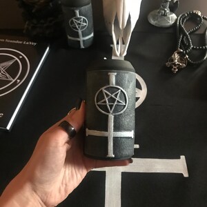Inverted Cross Candlestick Satan Candle Holder Decor Satanism Altar ...