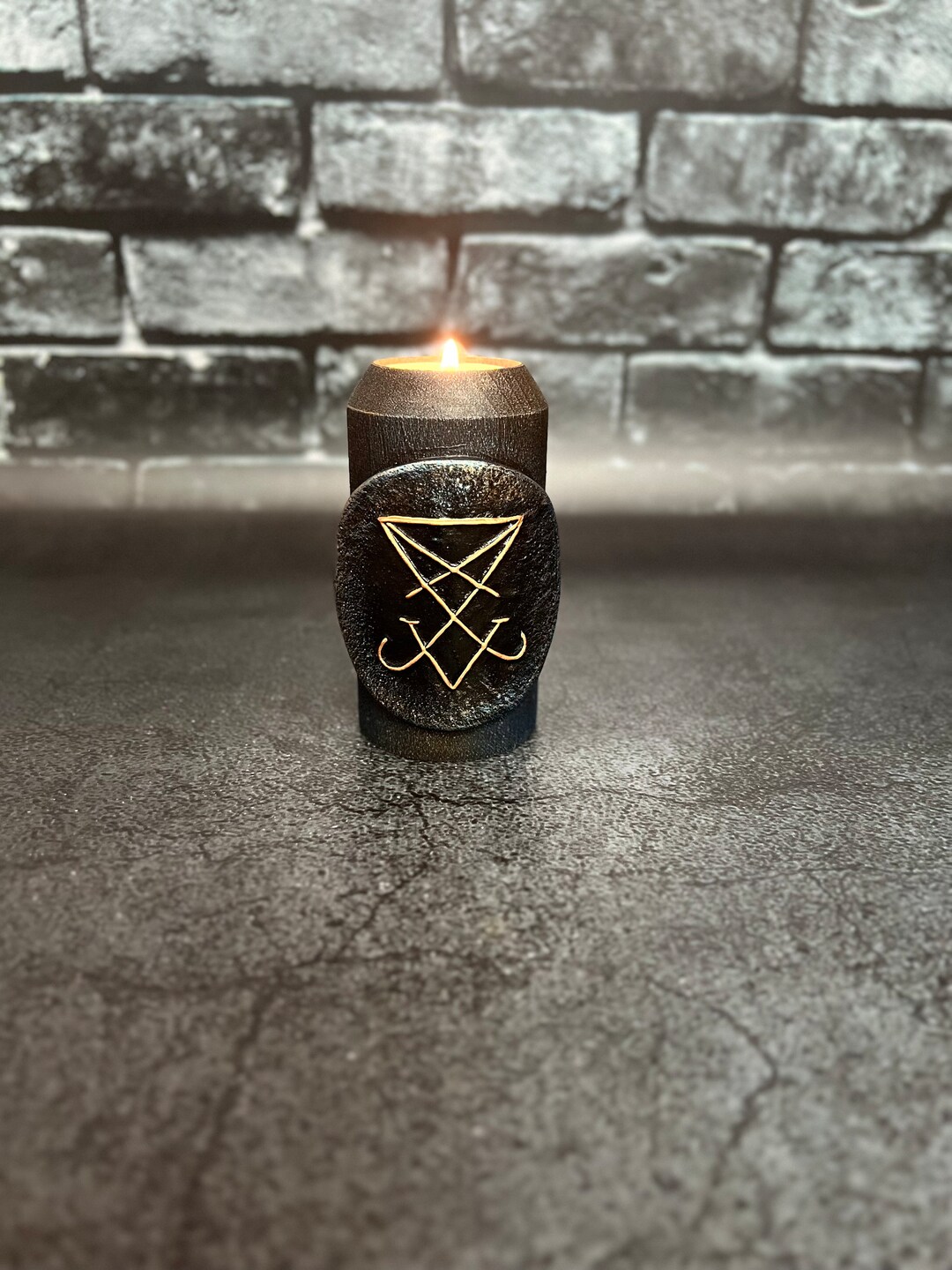 Lucifer Sigil Occult Candlestick - Etsy