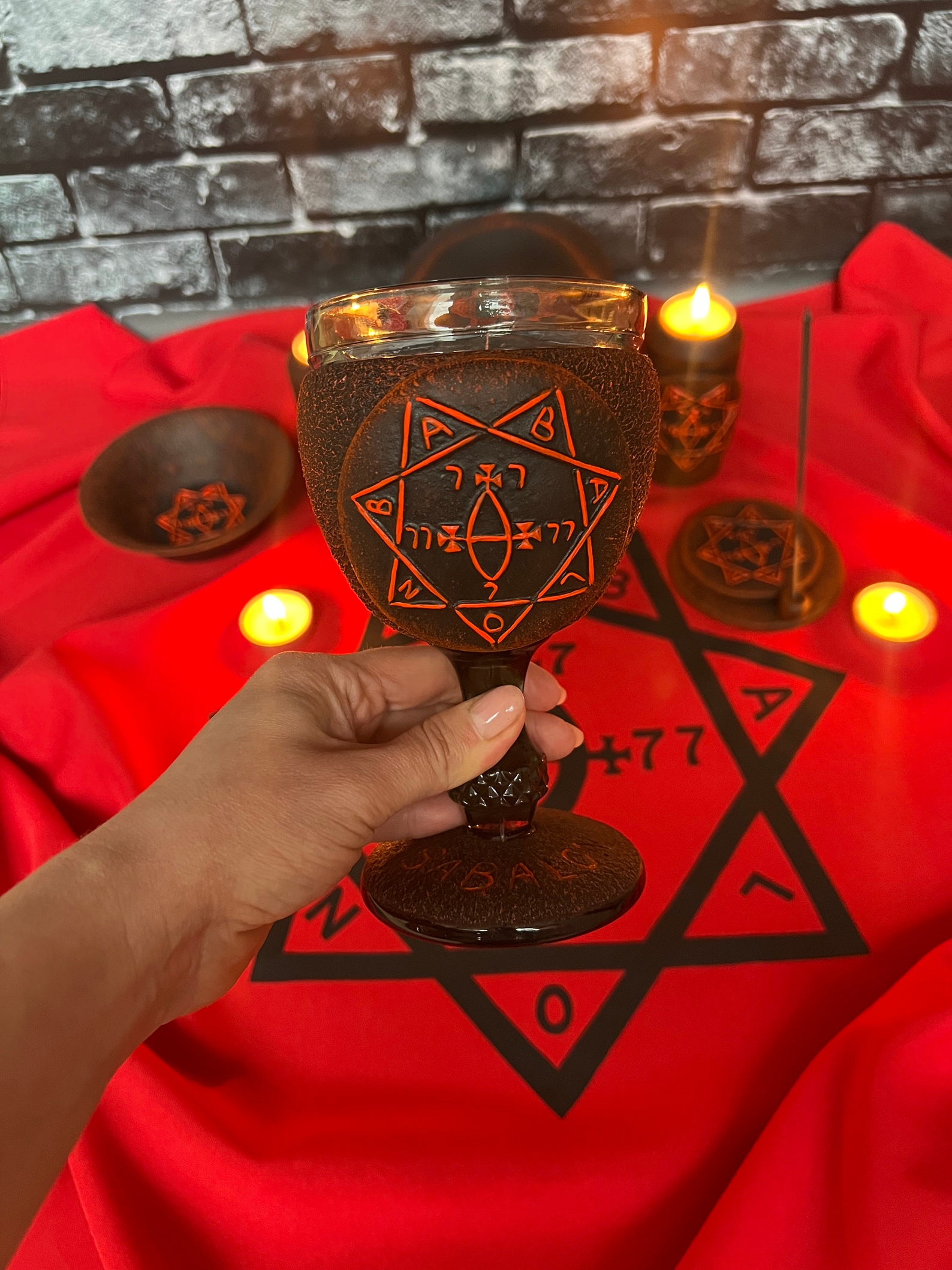 Babalon Altar Cup Thelema Crowley Babalon Sigil Altar Tool Etsy