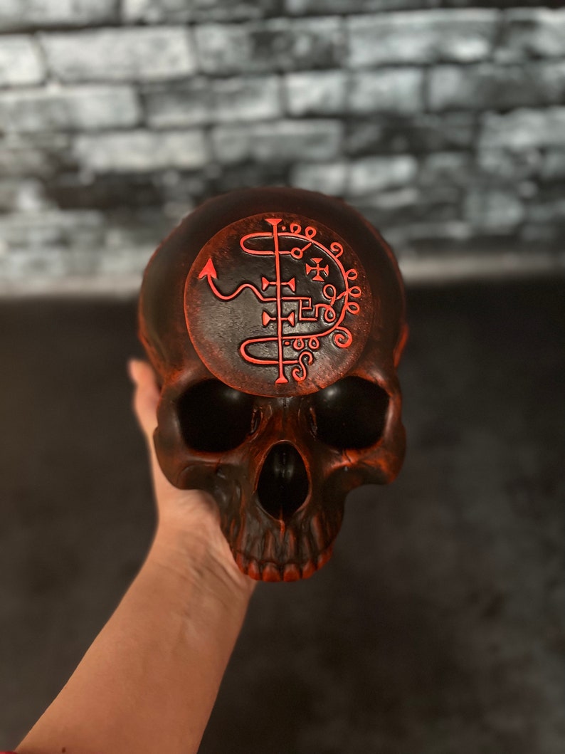 Asmodeus Skull Goetia Demon Sigil Witch Altar Occult Altar - Etsy