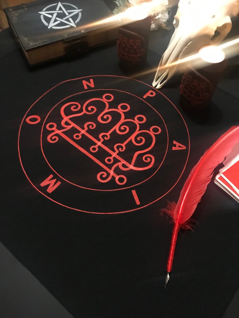 Paimon Tablecloth Goetia Demon Sigil Hand-painted Occult Altar - Etsy