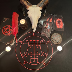 Foras Tablecloth Goetia 72demon Sigil Solomon Demonology Occult Altar ...