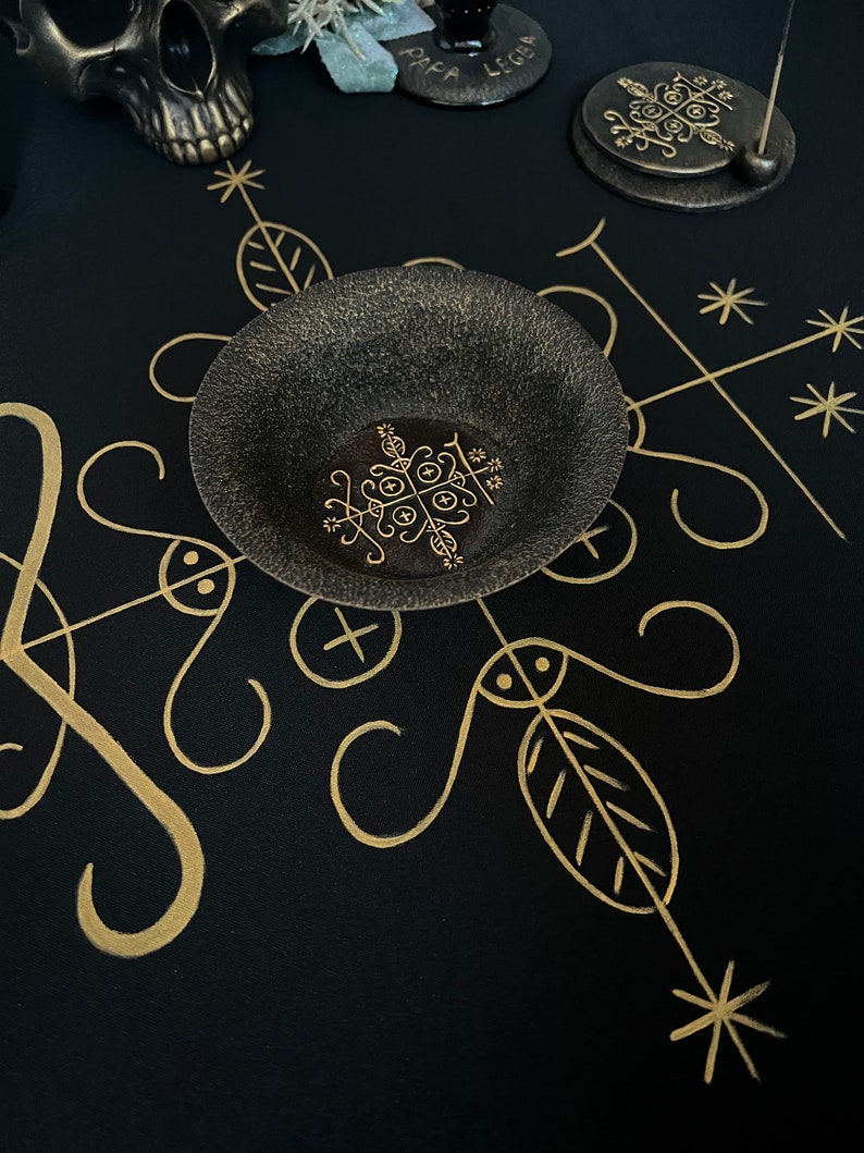 Papa Legba Voodoo Symbol Alrar Ritual Offering Bowl - Etsy