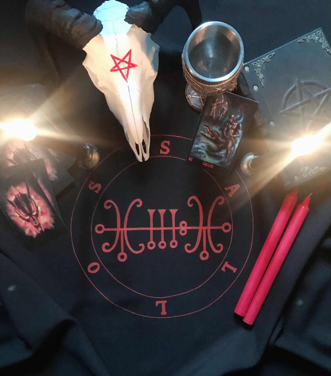 Sallos Sigil Tablecloth Goetia Demon Sigil Occult Altar Altar - Etsy
