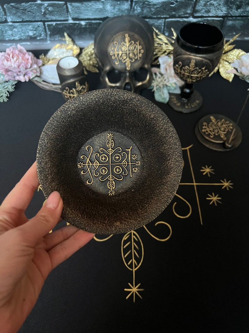 Papa Legba Voodoo Symbol Alrar Ritual Offering Bowl - Etsy