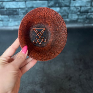 Lucifer Offering Bowl Witch Home Decor Altar Plate Witchcraft Supplies ...