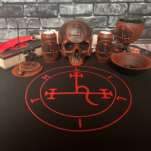 Lilith Sigil Altar Ritual Tablecloth Occult Tool Demonology Witchcraft ...