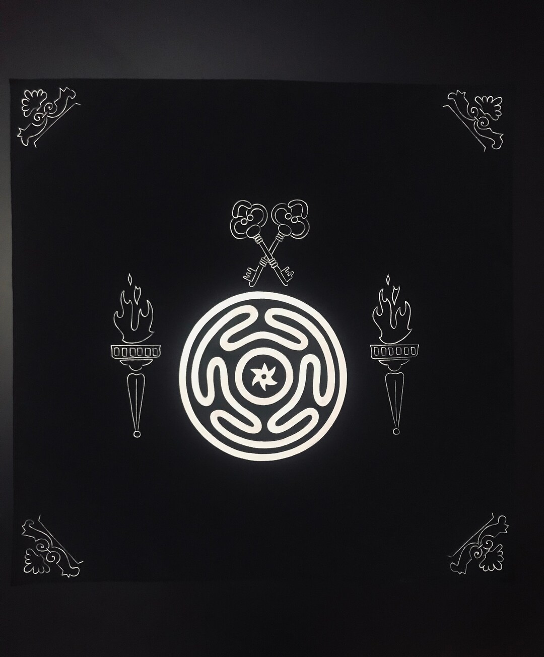 Hecate Goddess Altar Ritual Tablecloth Witch Decor Occult Tool ...