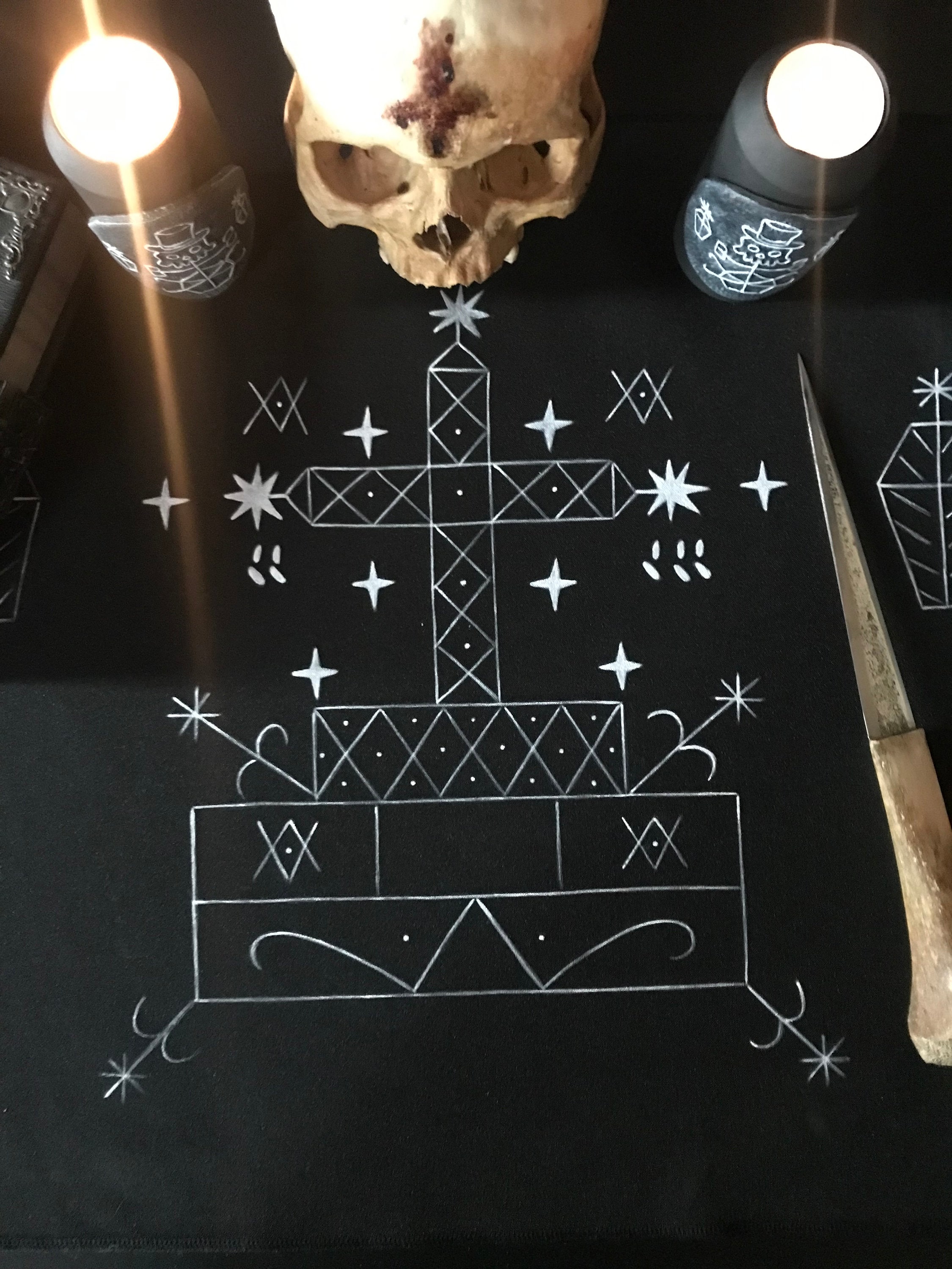 Baron Samedi Tablecloth Voodoo Home Decor Witch Altar Tool | Etsy