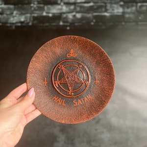 Baphomet Offering Bowl, Sulfur Symbol Altar Dish, Satanic Ritual Tool ...
