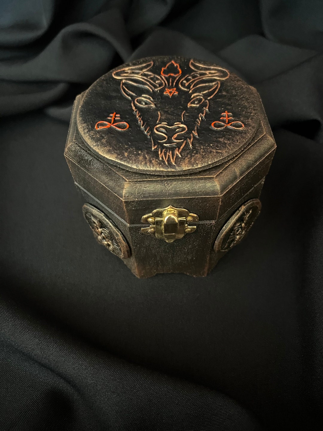Baphomet Box Satan Decor Altar Tool Witchcraft Supplies Sorcery - Etsy