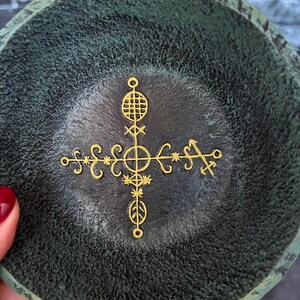 Ti Jan Danto Veve Altar Ritual Offering Plate Voodoo Magic Occult Tool ...