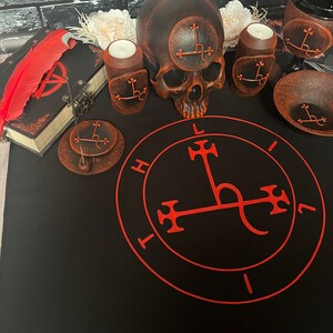 Lilith Tablecloth Demon Altar Witch Home Decor Lilith Ritual Cloth ...