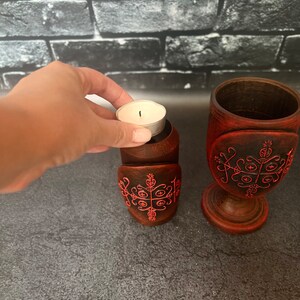 Papa Legba Set Voodoo Symbol Altar Cup Candlestick Ritual Goblet Candle ...