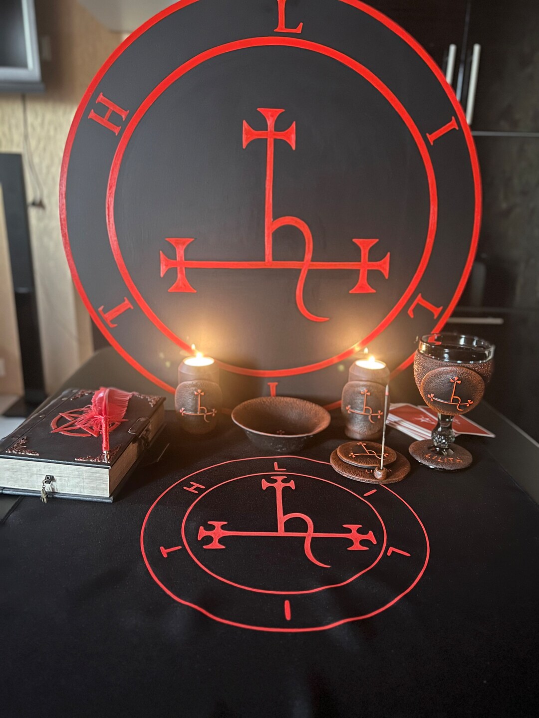 Lilith Wall Plaque Demon Altar Witch Home Decor Lilith Ritual Altar ...