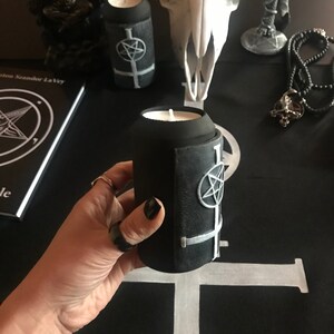 Inverted Cross Candlestick Satan Candle Holder Decor Satanism Altar ...