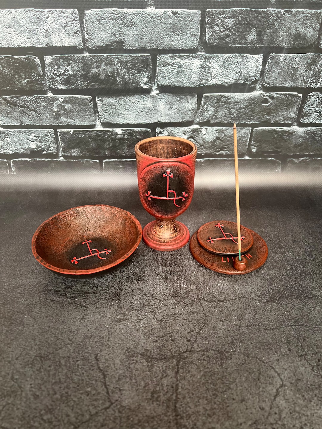 Lilith Altar SET Mother Demons Ritual Occult Goblet Offering Bowl ...