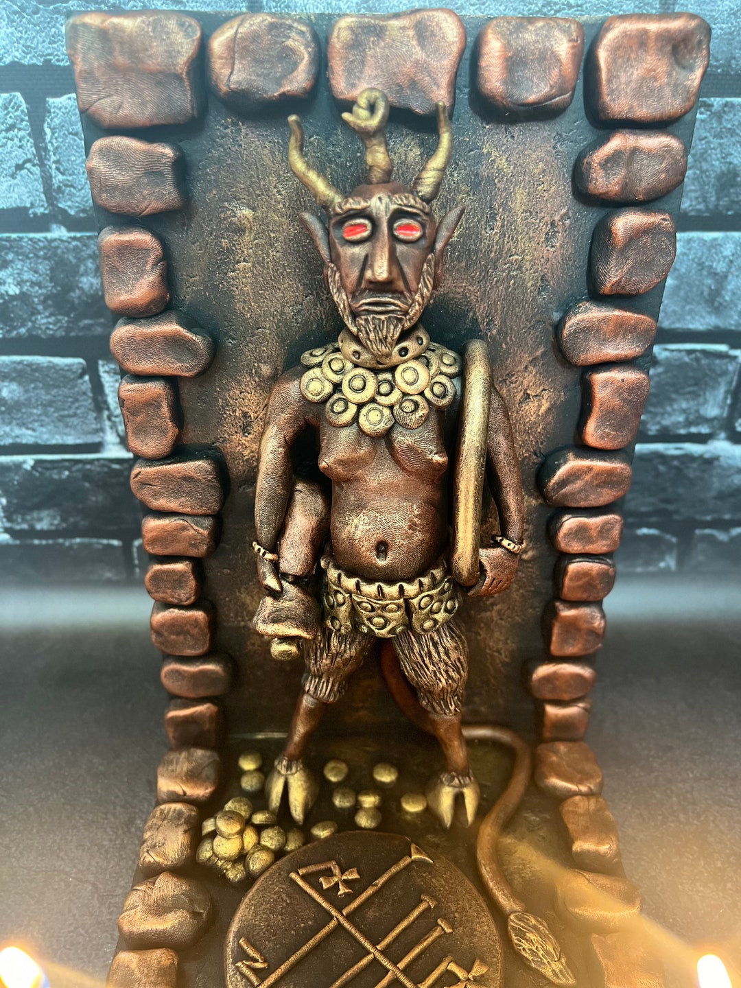 Lucifuge Rofocale Altar Statue Demon Gate Keepers Handcrafted Occult ...