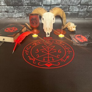 Lilith Sigil Tablecloth Altar Cloth Lilith Spell Demon Ritual ...