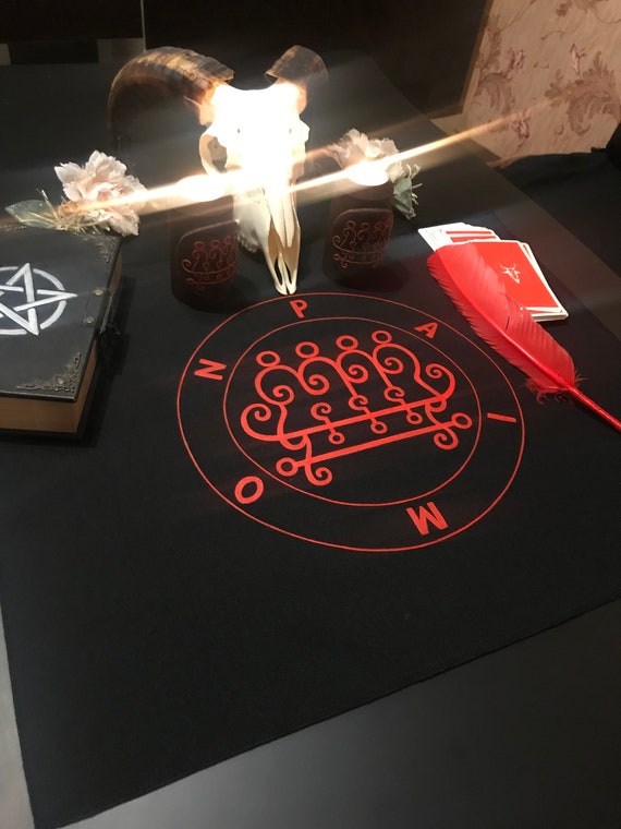 Paimon Tablecloth Goetia Demon Sigil Hand-painted Occult Altar - Etsy