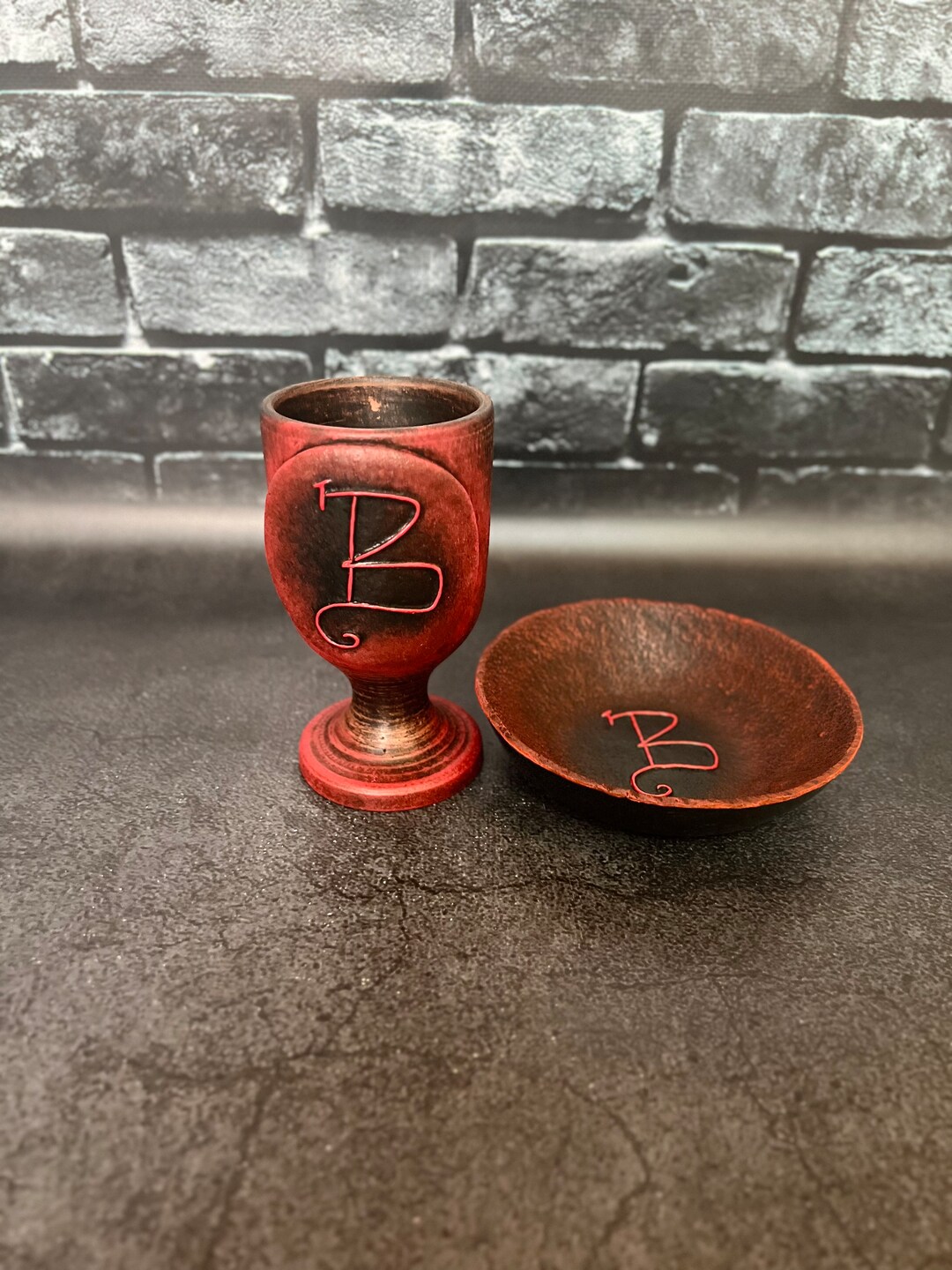 Mammon Set Altar Cup Offering Bowl Money Demon Goblet Plate Witchcraft ...