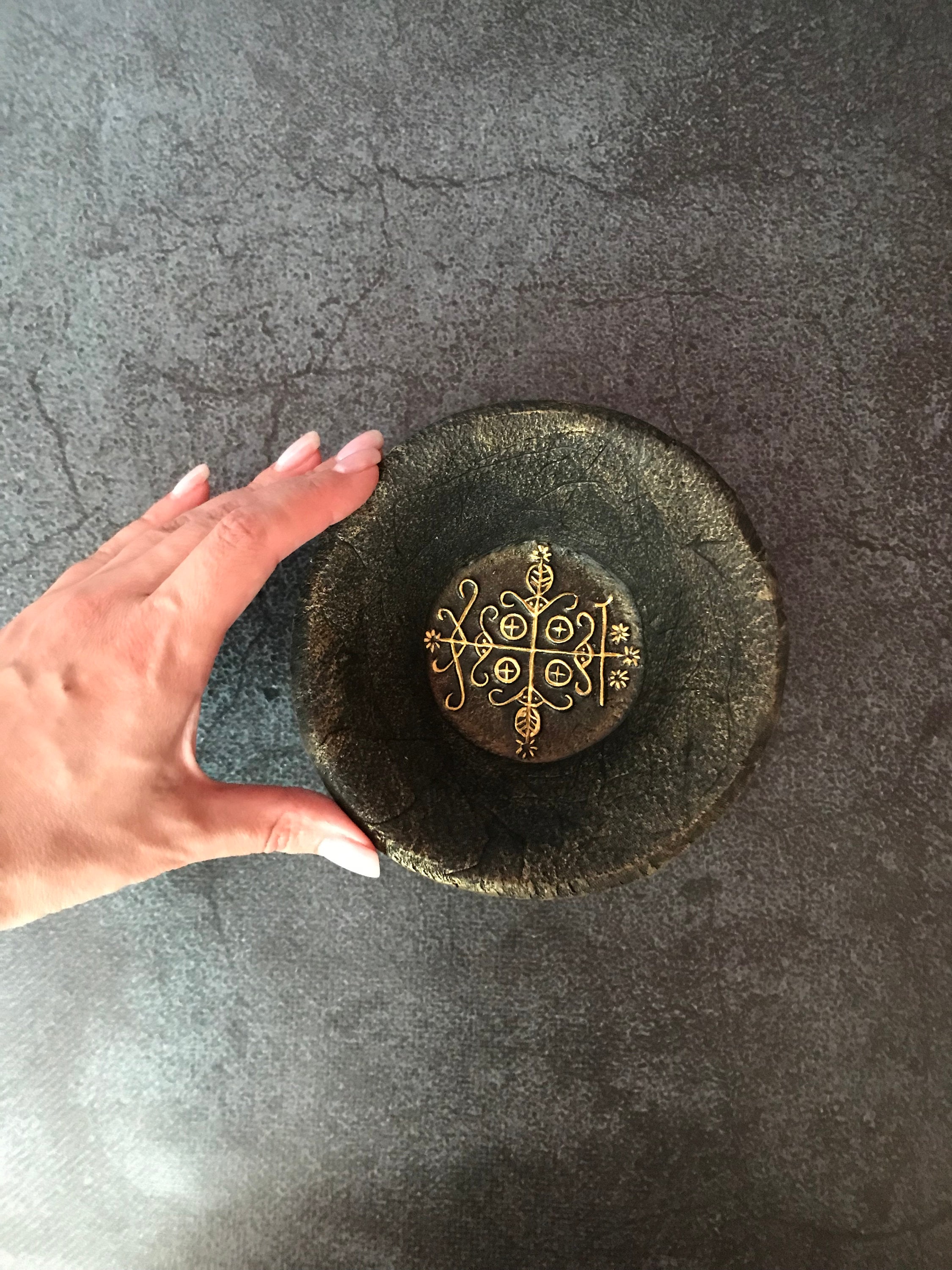Papa Legba Voodoo Symbol Alrar Ritual Offering Bowl - Etsy