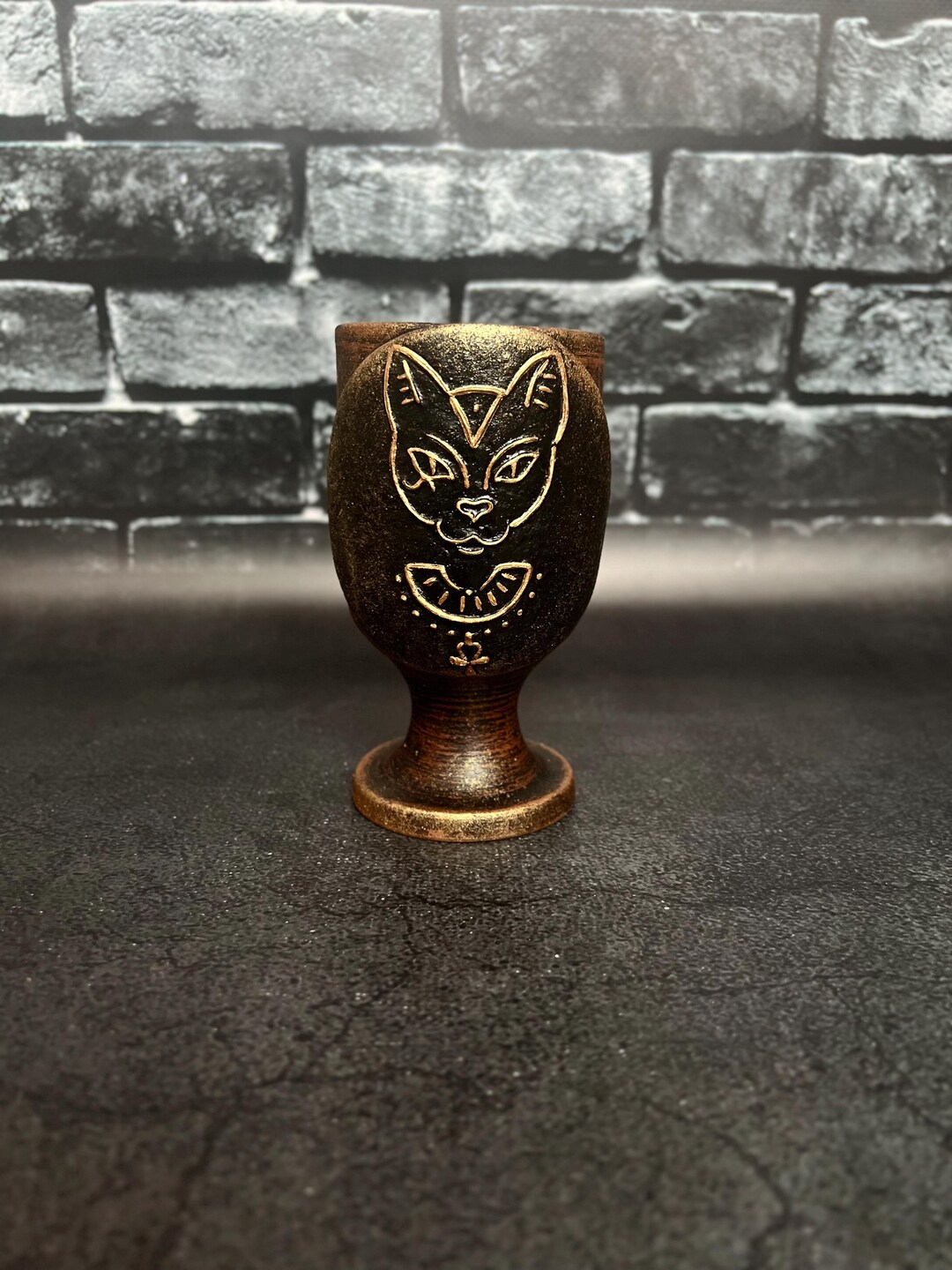 Bastet Cat Goddess Alrar Ritual Chalice Goblet Egyptian Decor ...