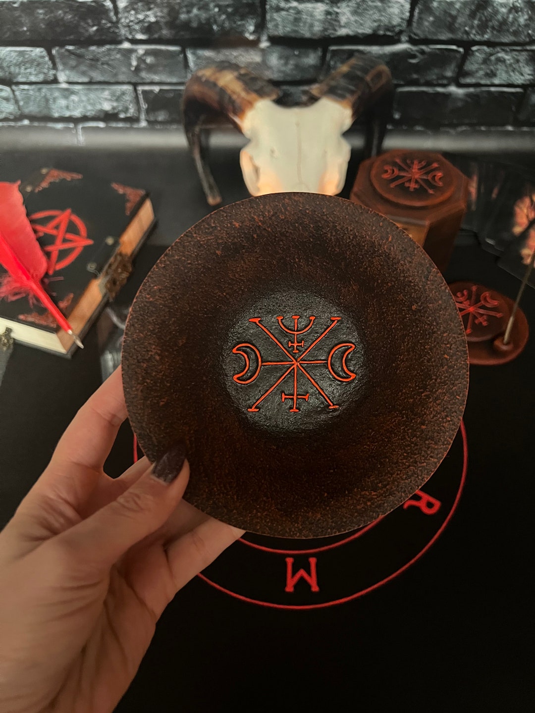 Murmur Offering Bowl Goetia Plate Demons Sigil Ritual Altar Solomon ...