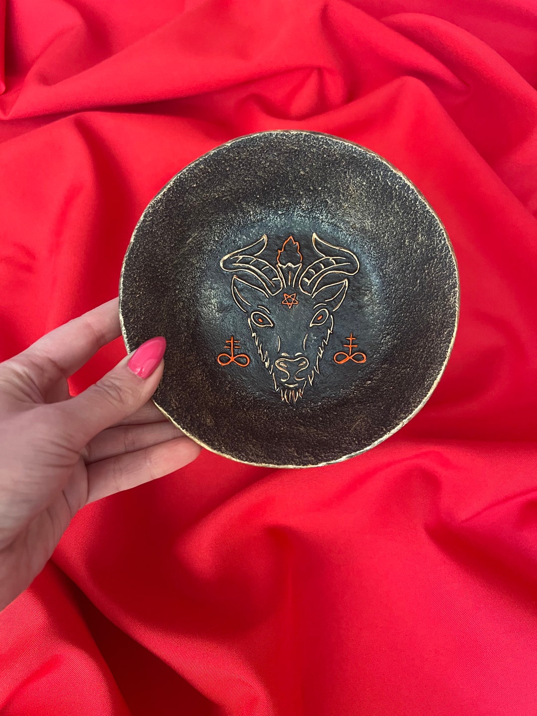 Baphomet Offering Bowl Decoration Plate Satan Home Decor Altar ...