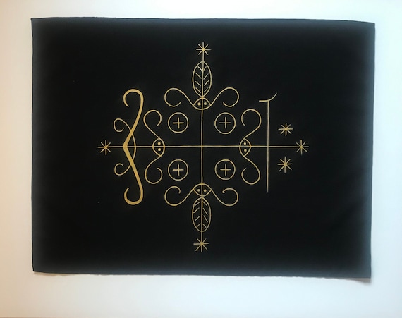 Papa Legba Cloth Voodoo Symbol Ritual Cloth Occult Altar Altar - Etsy