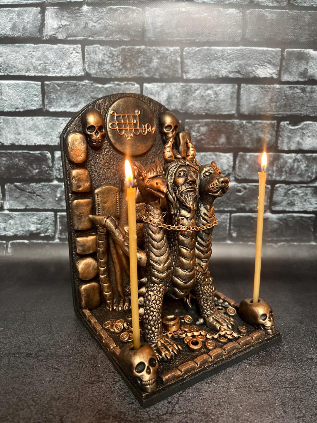 Bune Goetia Demon Altar Statue Bune Figures Solomon Magic Demonology ...