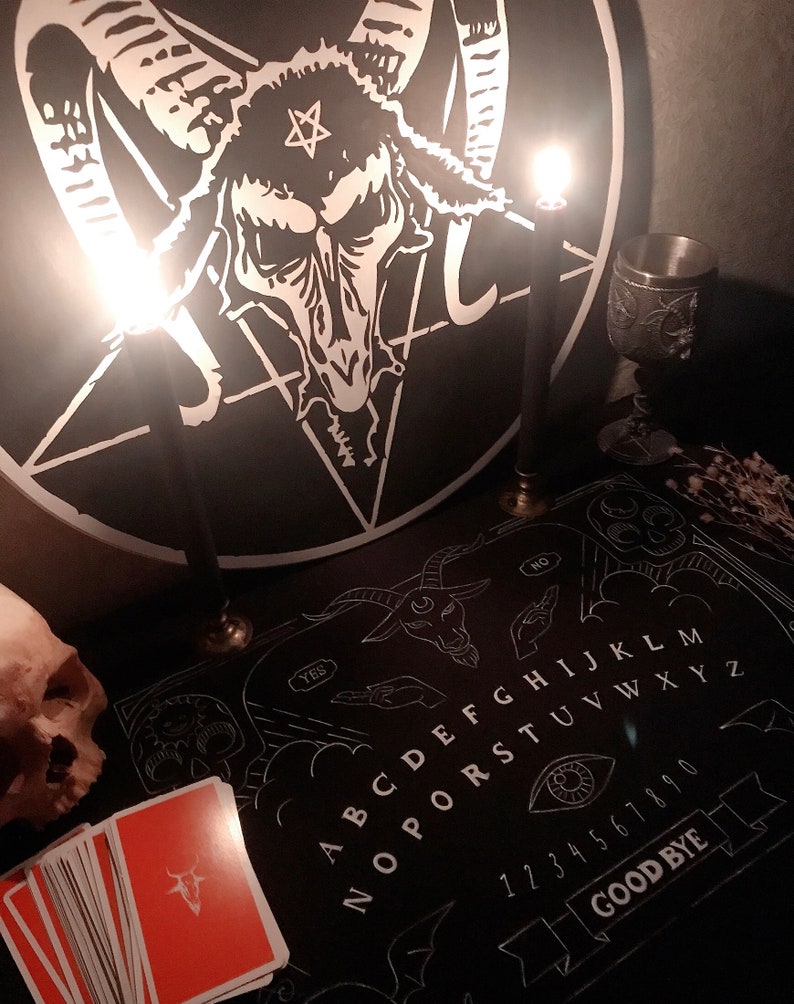 Ouija Satan Cloth Gothic Decor Witch Altar Altar Witchcraft Supplies ...