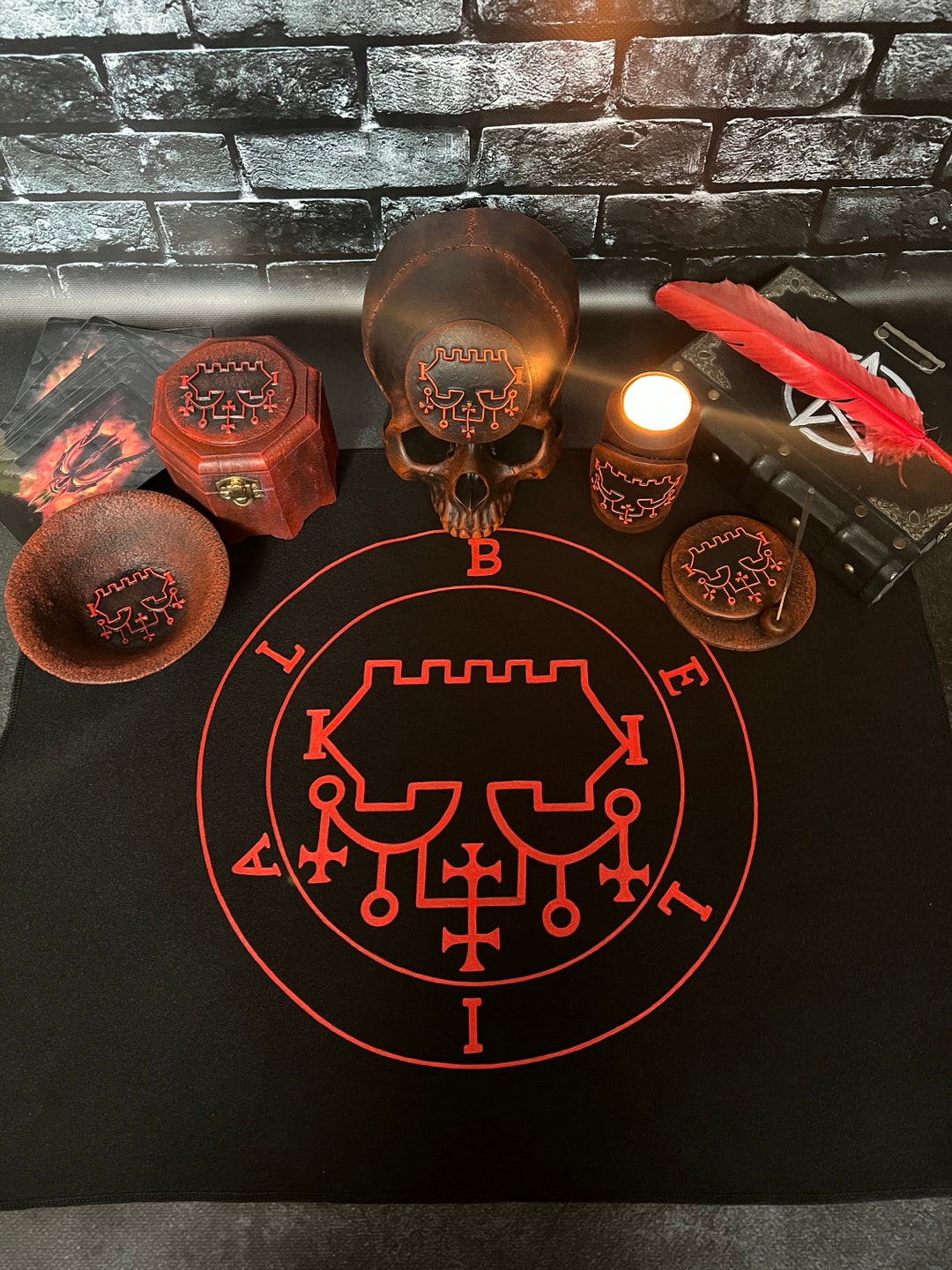 Belial Tablecloth Goetia Demon Sigil Demonology Altar Altar Witchcraft ...