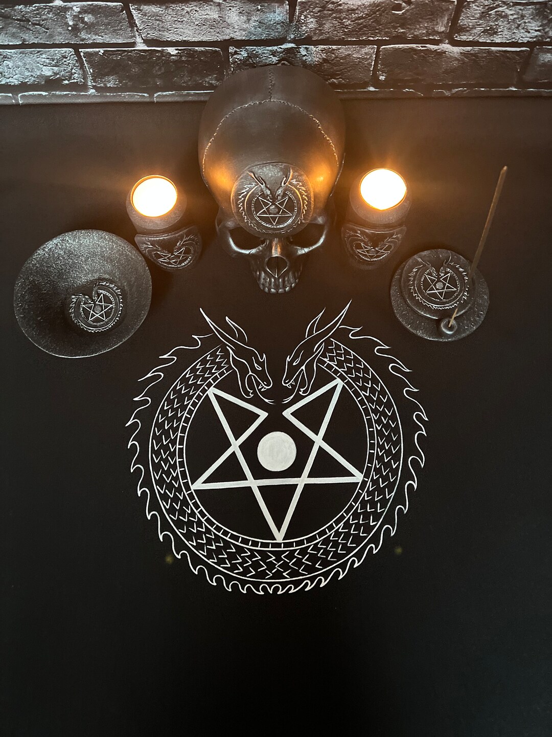 Chaos Magic Tablecloth Anti Cosmic Azerate Pentagramm Altar Cloth MLO ...