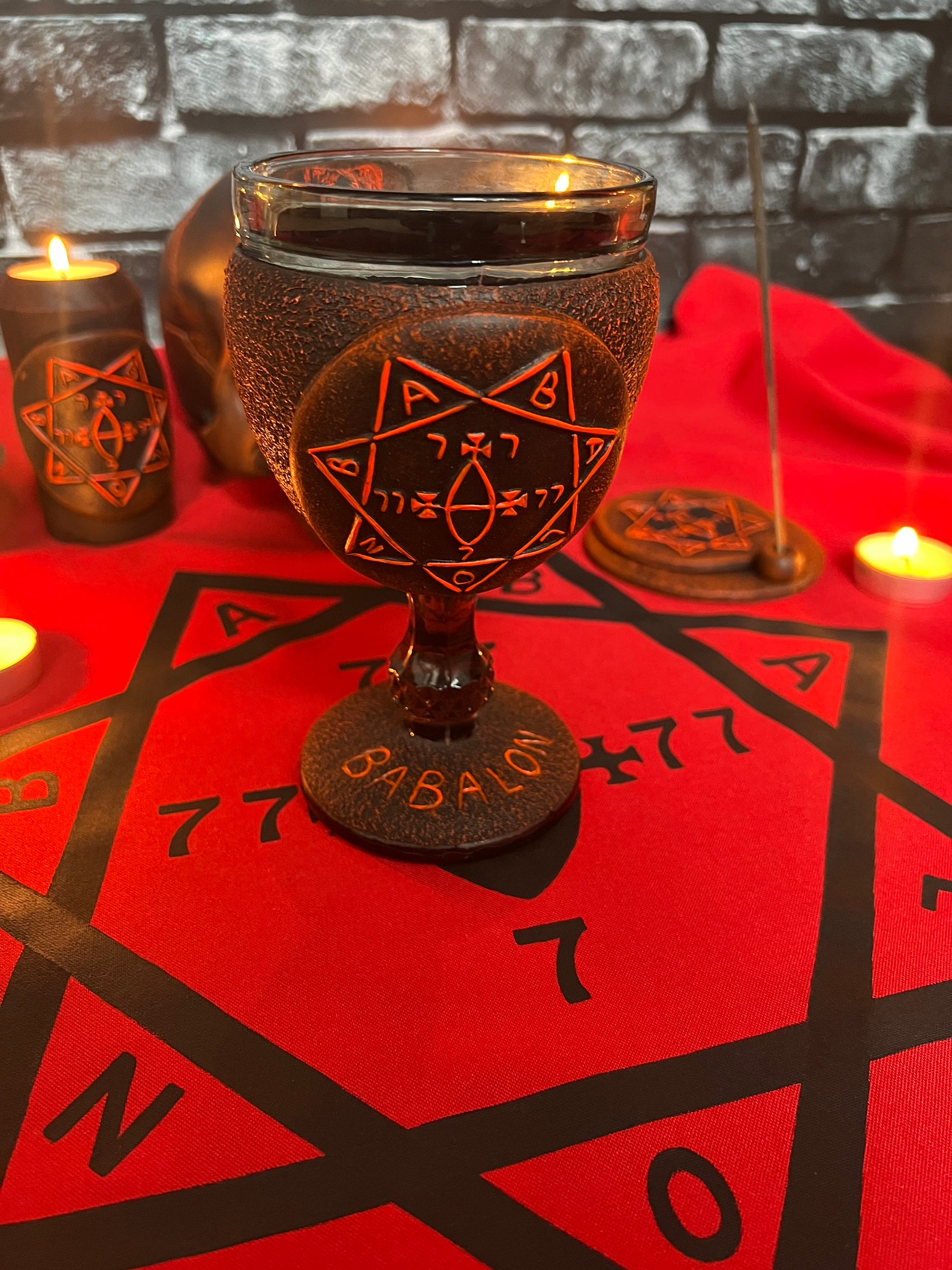 Babalon Altar Cup Thelema Crowley Babalon Sigil Altar Tool - Etsy