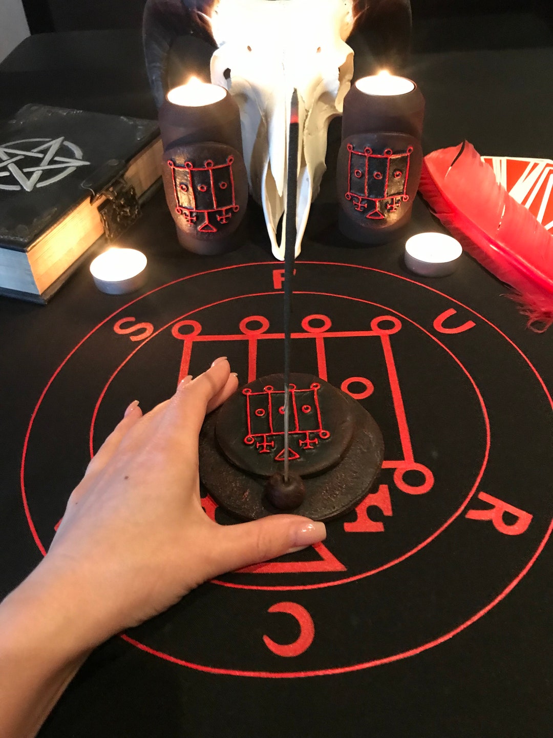 Furcas Goetia Demon Sigil Altar Incense Holder Solomon Magic Demonology ...