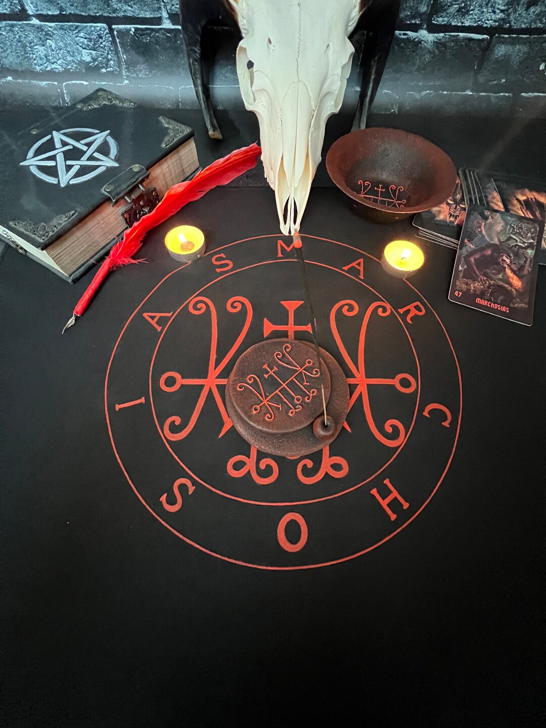 Marchosias Incense Holder Goetia 72 Demon Censer Sigil Ritual Thurible ...