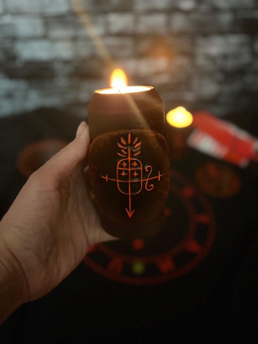 Santa Muerte Candlestick Death Candle Holder Altar Santa - Etsy