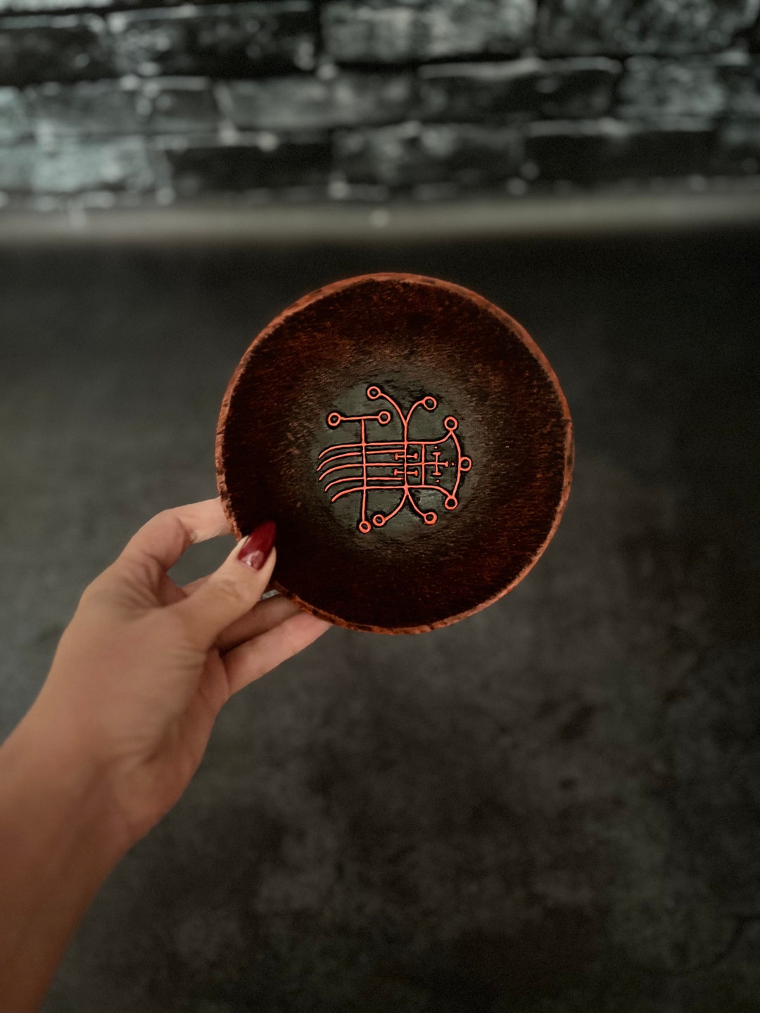 Naberius Sigil Offering Bowl | Goetia Demon Altar Plate | 72 Demon ...