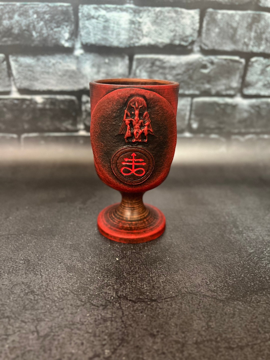Baphomet Altar Cup Sulfur Sigil Goblet Satan Ritual Witchcraft Supplies ...